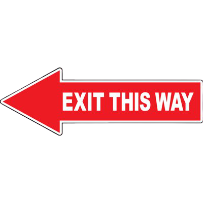 "Exit This Way" Arrow Industrial Floor Sign | Archford | Shop Online